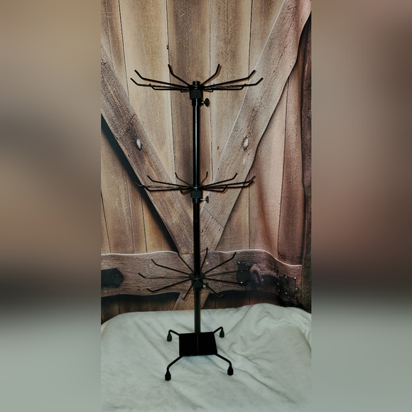 Office | Black 28in 3 Tier Metal Rotating Display Stand | Poshmark